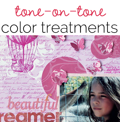 Ideas for Using Tone-On-Tone Patterns and Layered Elements on Scrapbook ...