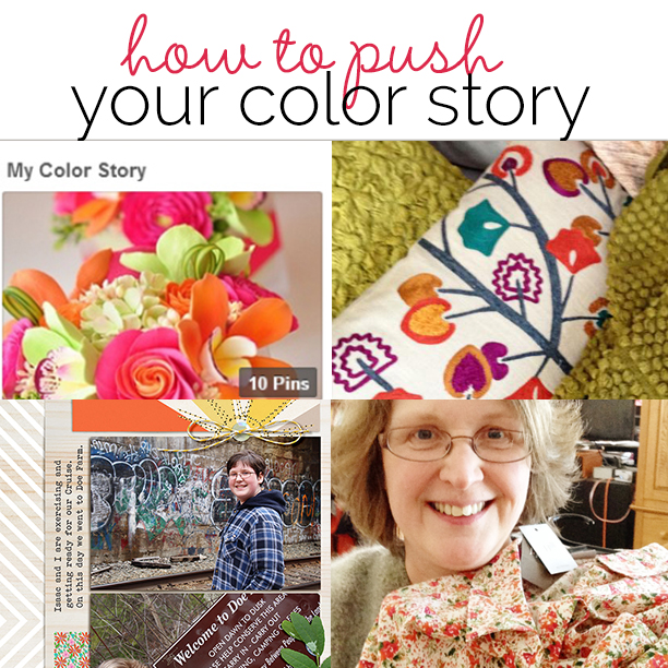 How to Push Your Scrapbook Page Color Scheme Story